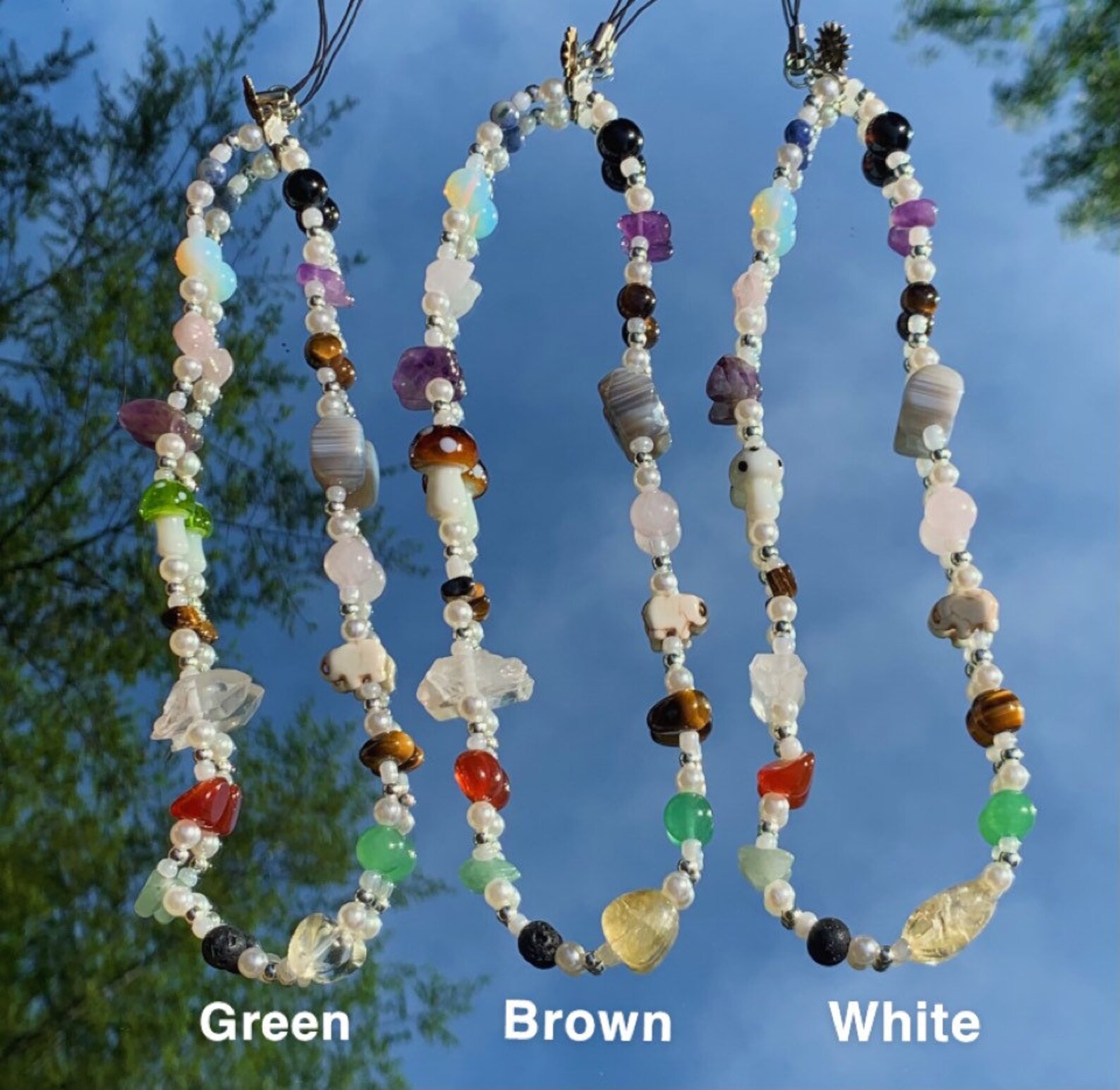 Crystal Phone Charm~ All Natural Stones and Crystals Phone Charm~ 100% ...