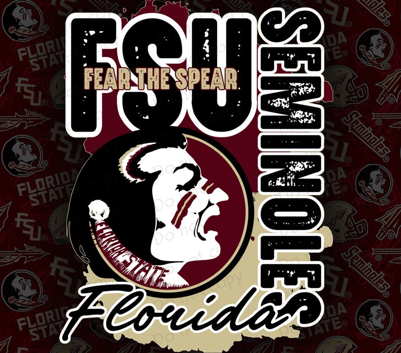FSU 20 Oz Skinny Tumbler Wrap Sublimation, Florida FSU Digital File - Etsy