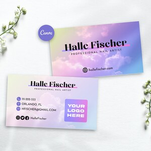 Aesthetic Business Card Template | Printable DIY Calling Card, Instant ...