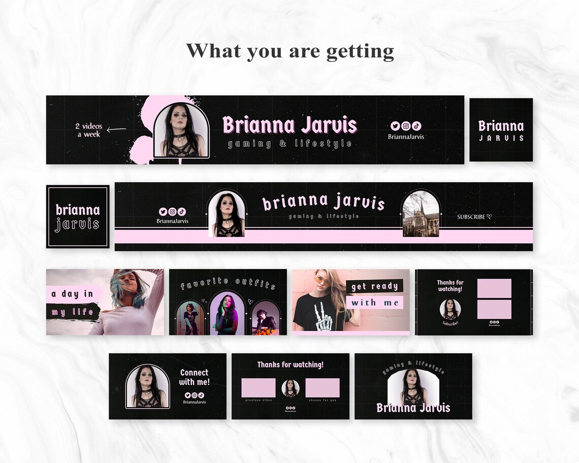 Youtube Channel Kit Youtube Banners Intros Outros - Etsy