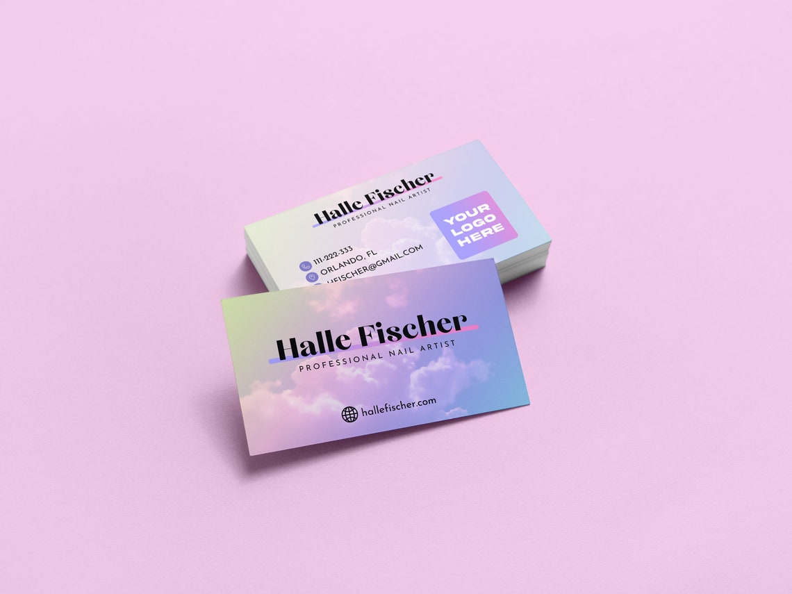 Aesthetic Business Card Template | Printable DIY Calling Card, Instant ...