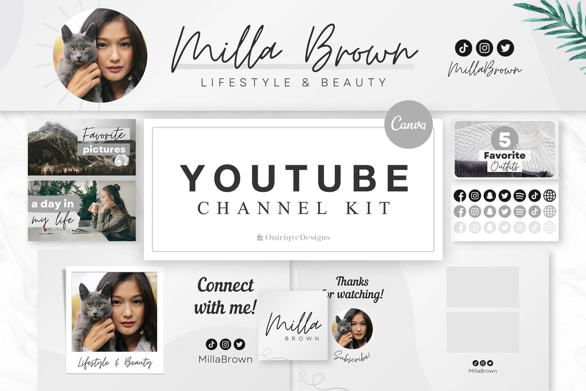 Youtube Channel Kit Youtube Banner, Intro, 3 Thumbnails, End Screen ...