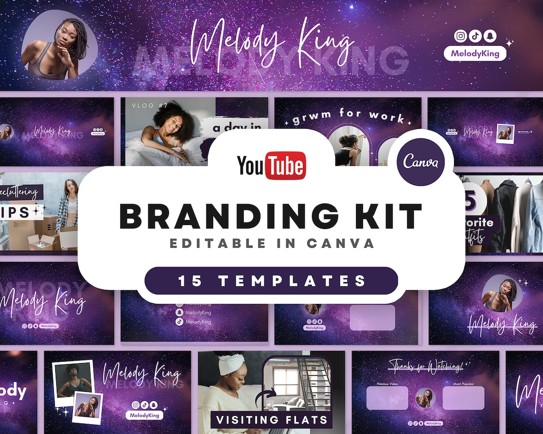 Youtube Branding Kit | Banners, Intros, Thumbnails, Outros | Youtube ...