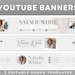 Gray Youtube Banners 3 Editable Canva Templates Youtube Brand Kit ...