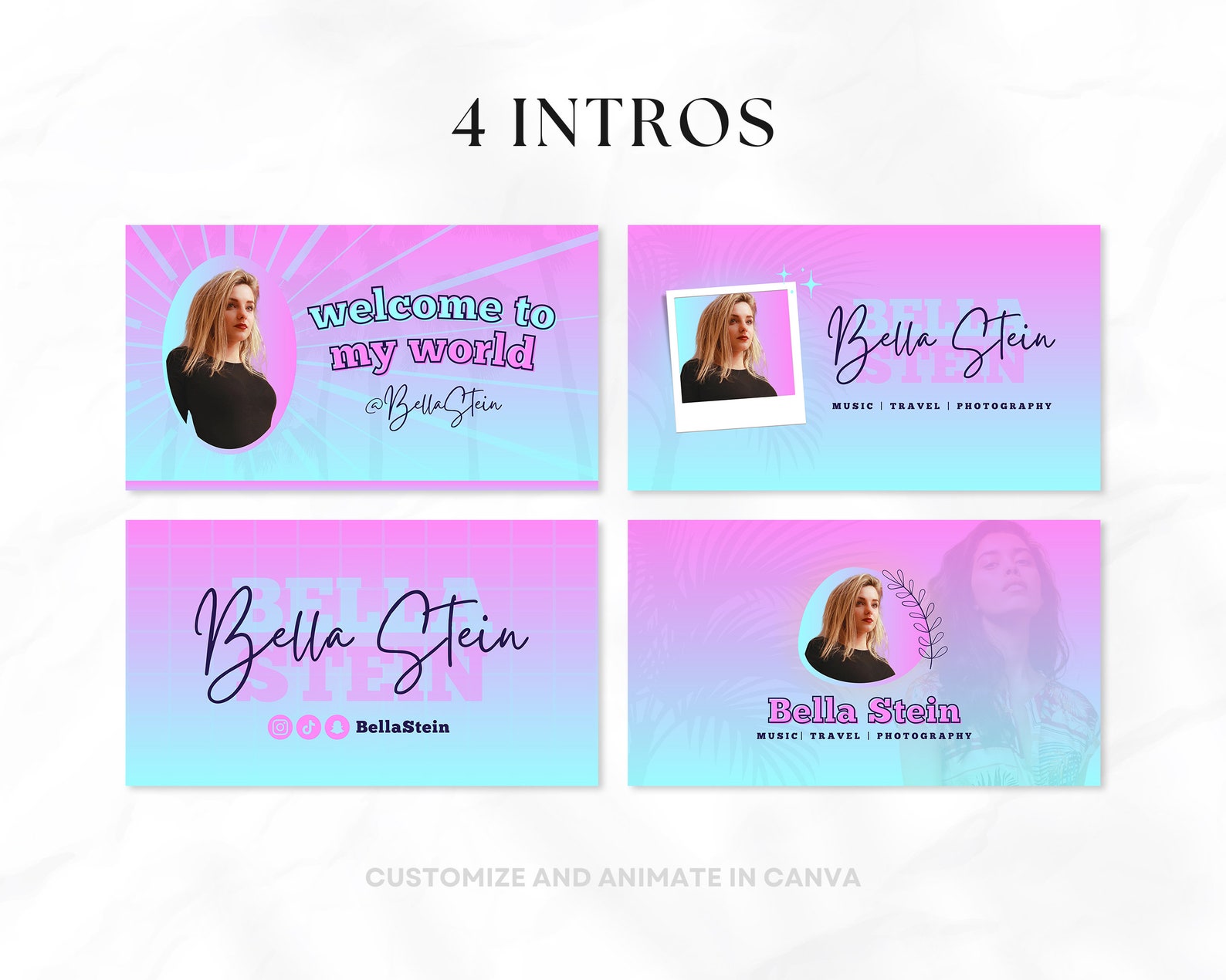 Youtube Brand Kit Youtube Banners Intros Thumbnails - Etsy