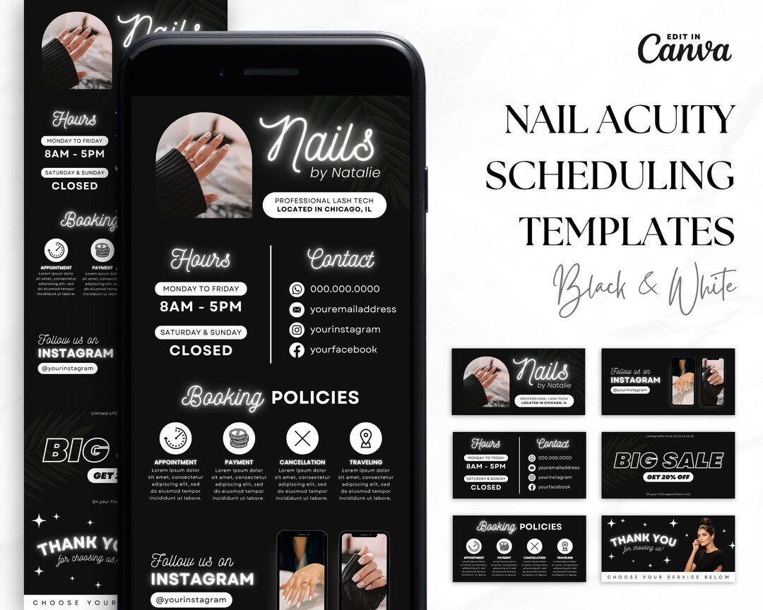 Nail Tech Acuity Scheduling Template Acuity Website Templates Nail ...