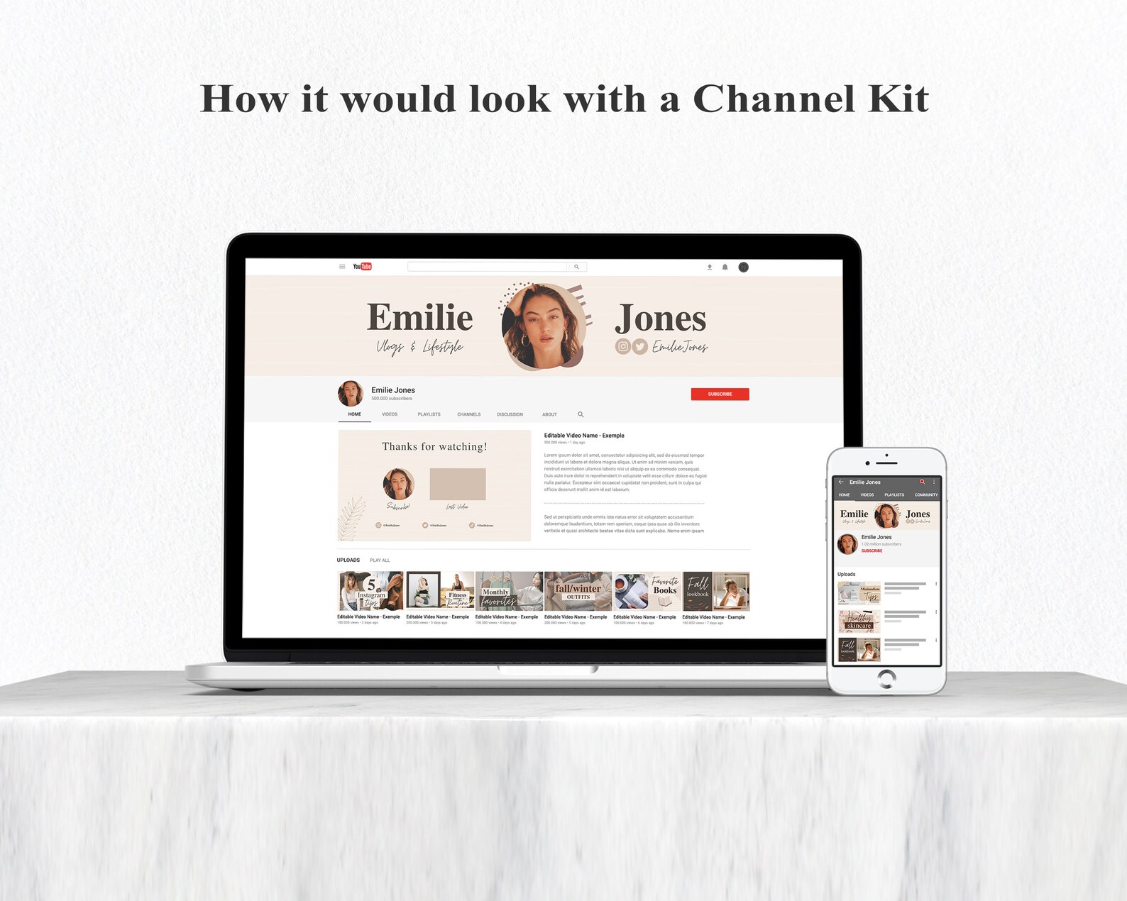 Youtube Thumbnail Kit 15 Thumbnails Fully Editable in Canva - Etsy