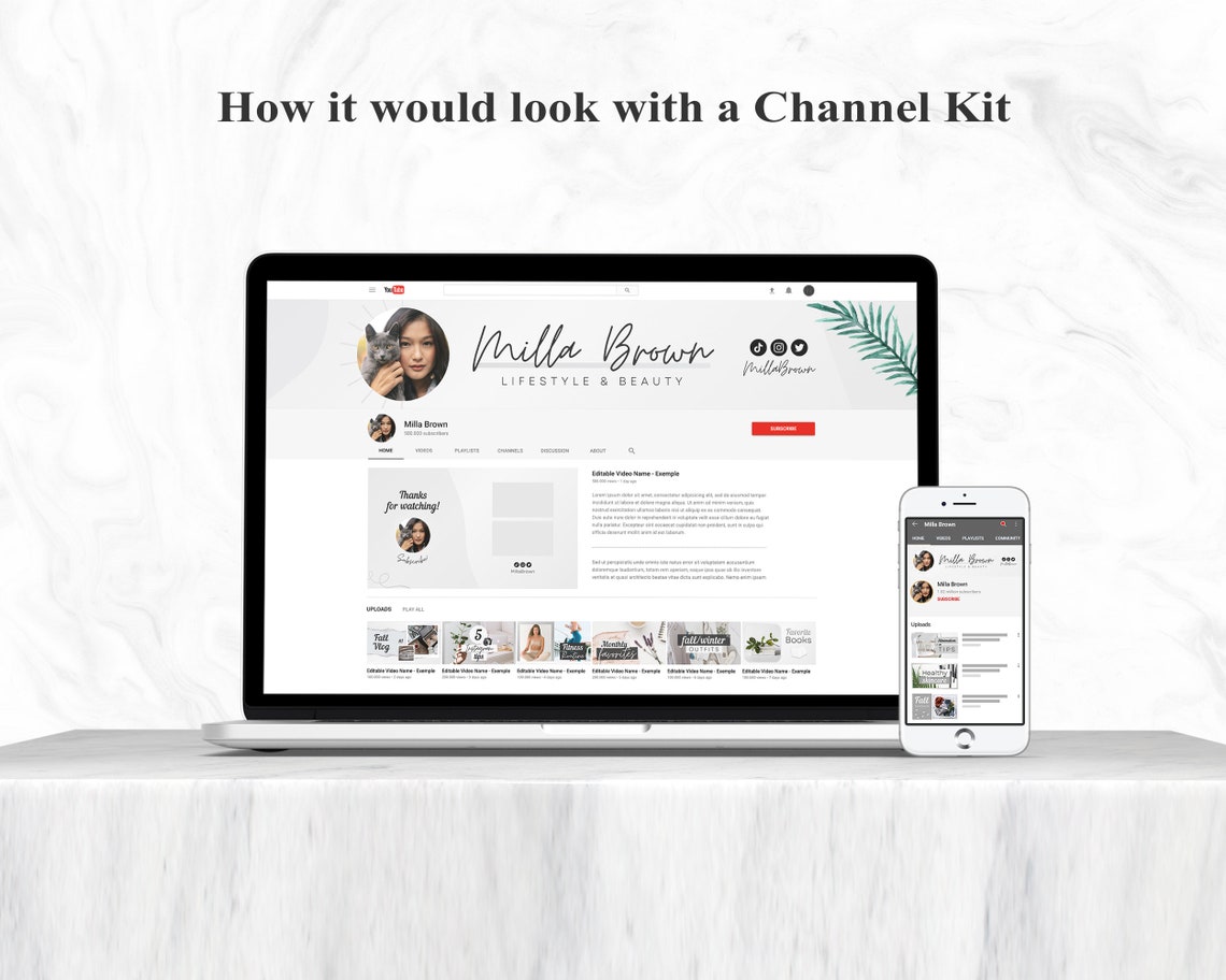 Youtube Thumbnail Kit 15 Thumbnails Editable in Canva - Etsy