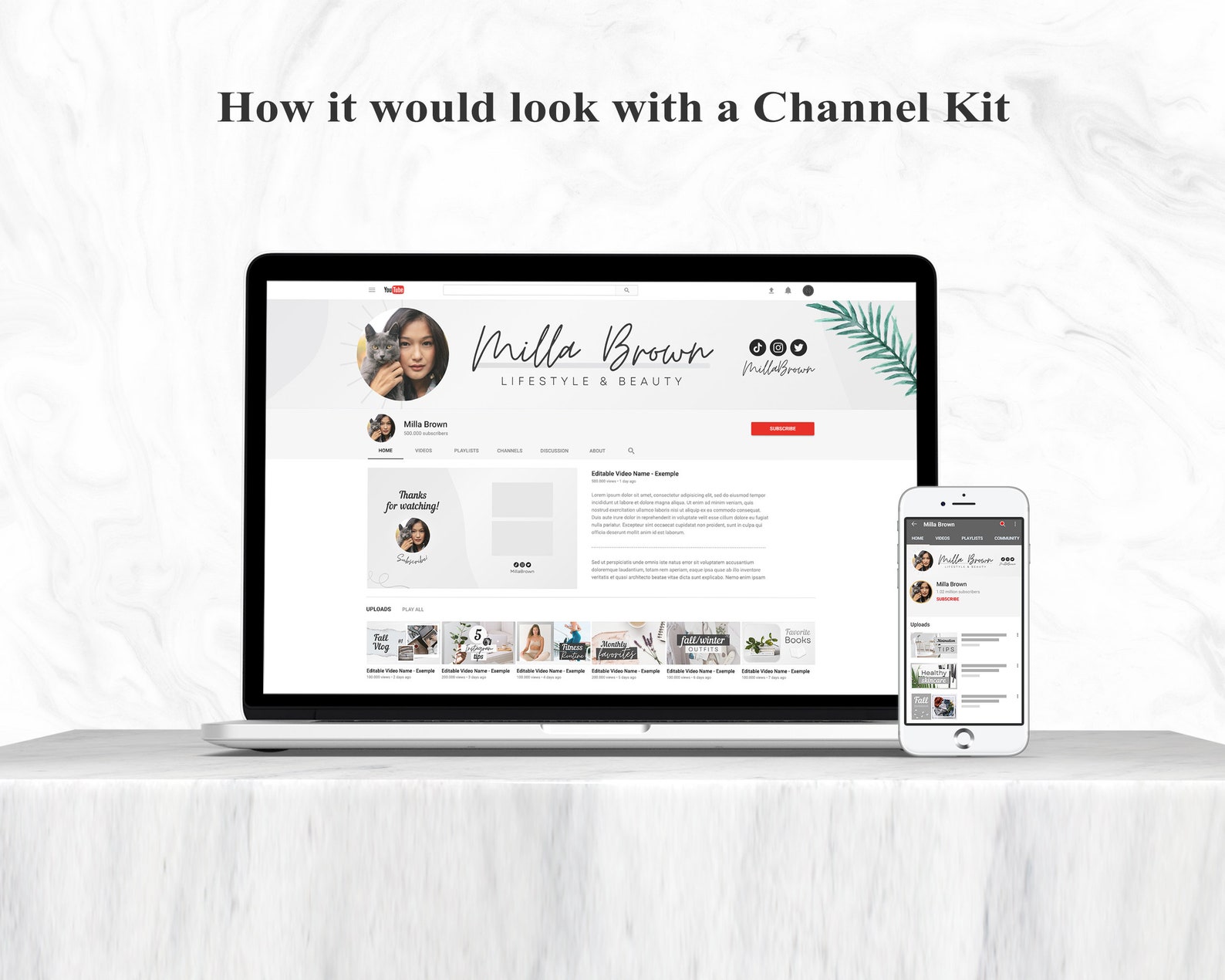 Youtube Thumbnail Kit 15 Thumbnails Editable in Canva - Etsy