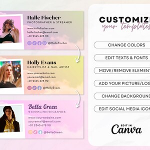 3 Email Signature Templates • Editable Canva Templates • Small Business ...