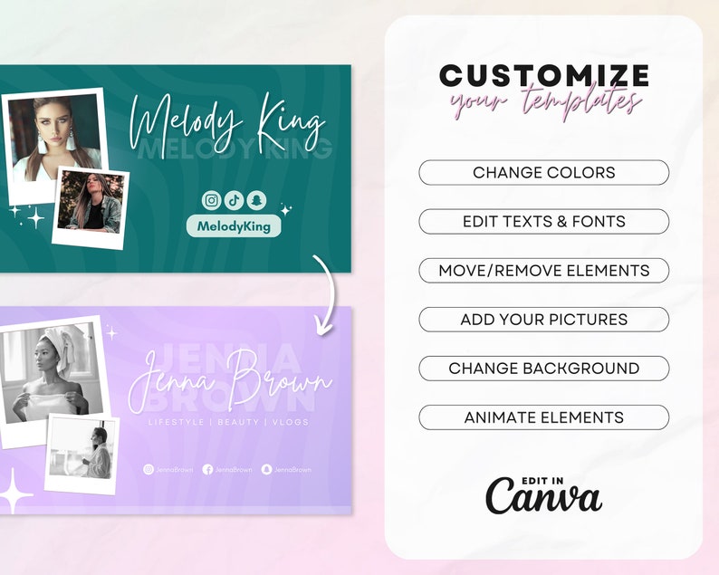 Youtube Branding Kit Banners Intros Thumbnails Outros - Etsy