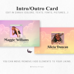 Youtube Channel Kit | Editable Youtube Banner, Intro, 3 Thumbnails, End ...