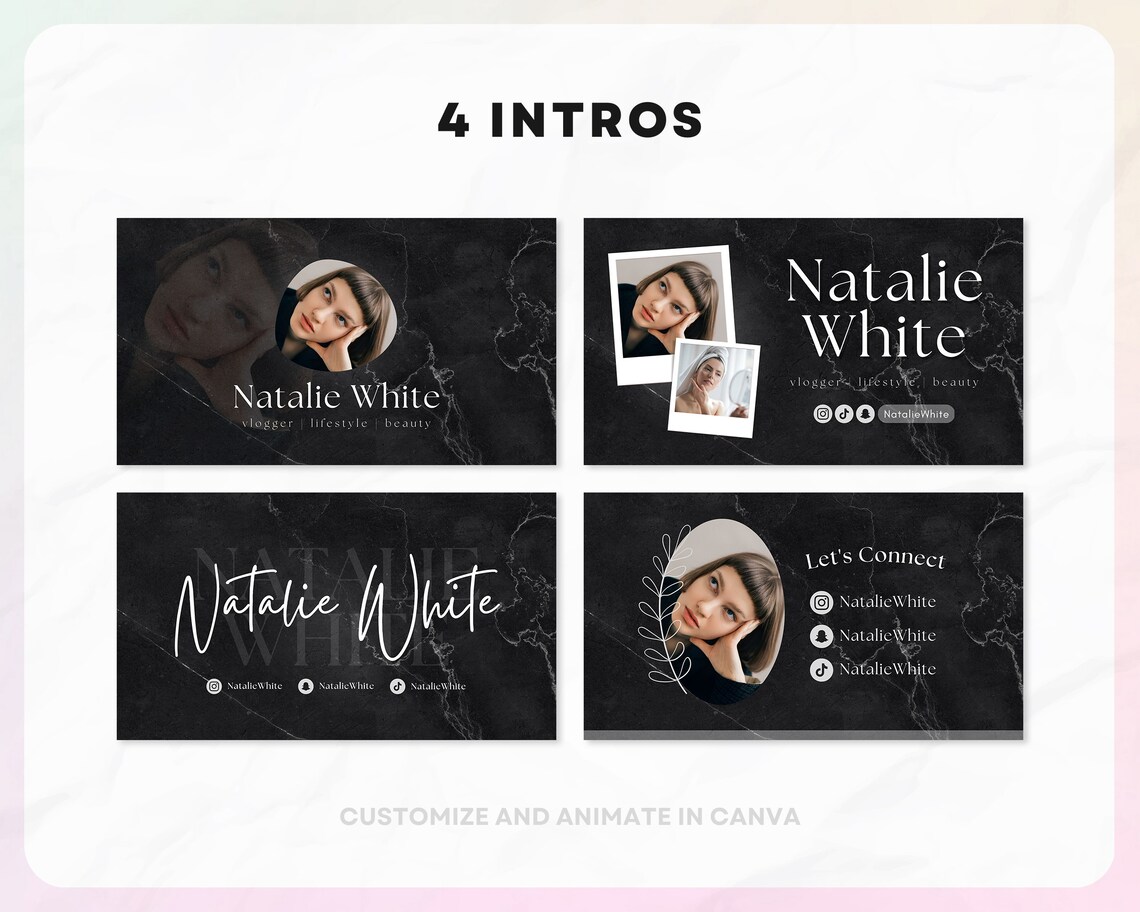 Youtube Branding Kit Editable Banners, Intros, Thumbnails, Outros 17 ...