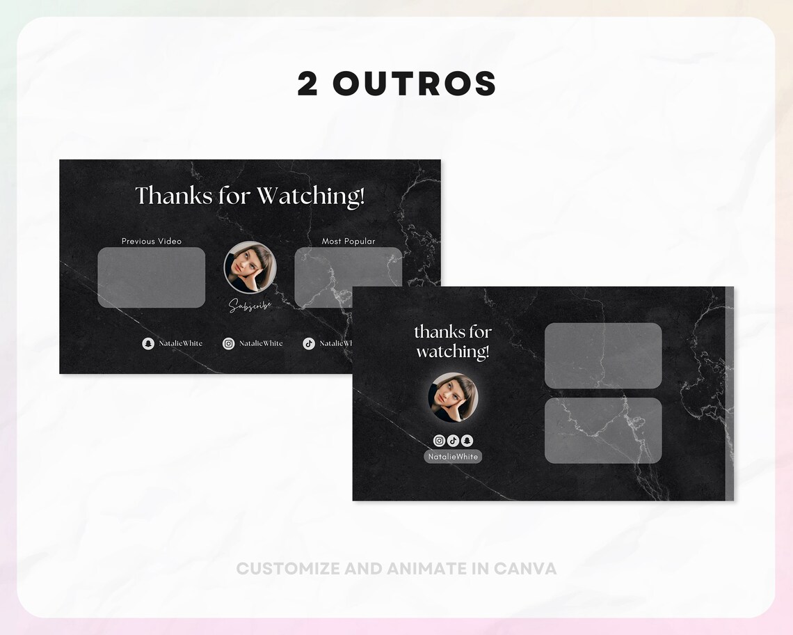 Youtube Branding Kit Editable Banners, Intros, Thumbnails, Outros 17 ...