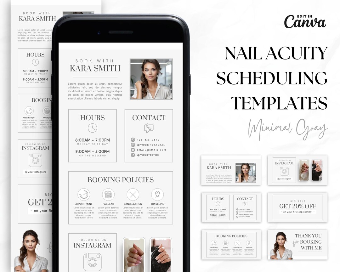 Nail Tech Acuity Scheduling Template Acuity Website Templates Nail ...