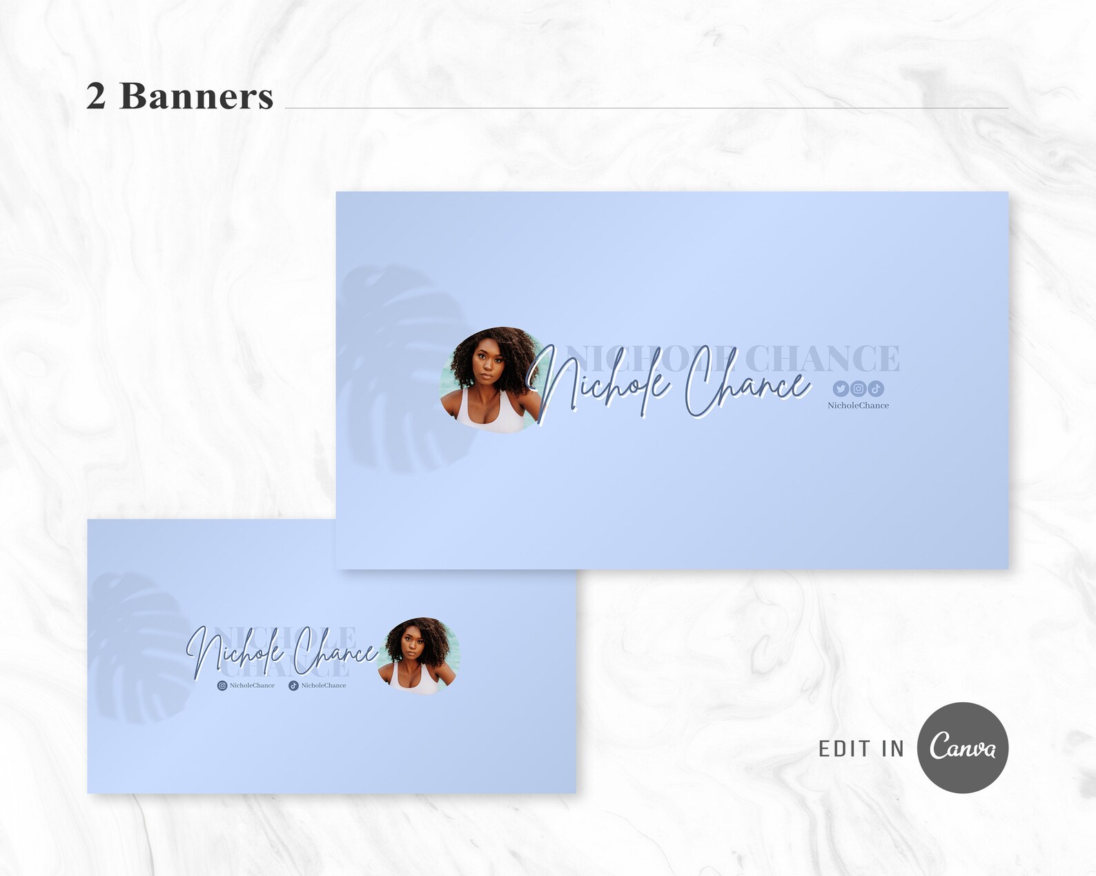 Light Blue Youtube Channel Kit: Canva Templates, Banners, Intros ...