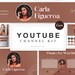 Gray Youtube Banners 3 Editable Canva Templates Youtube Brand Kit ...