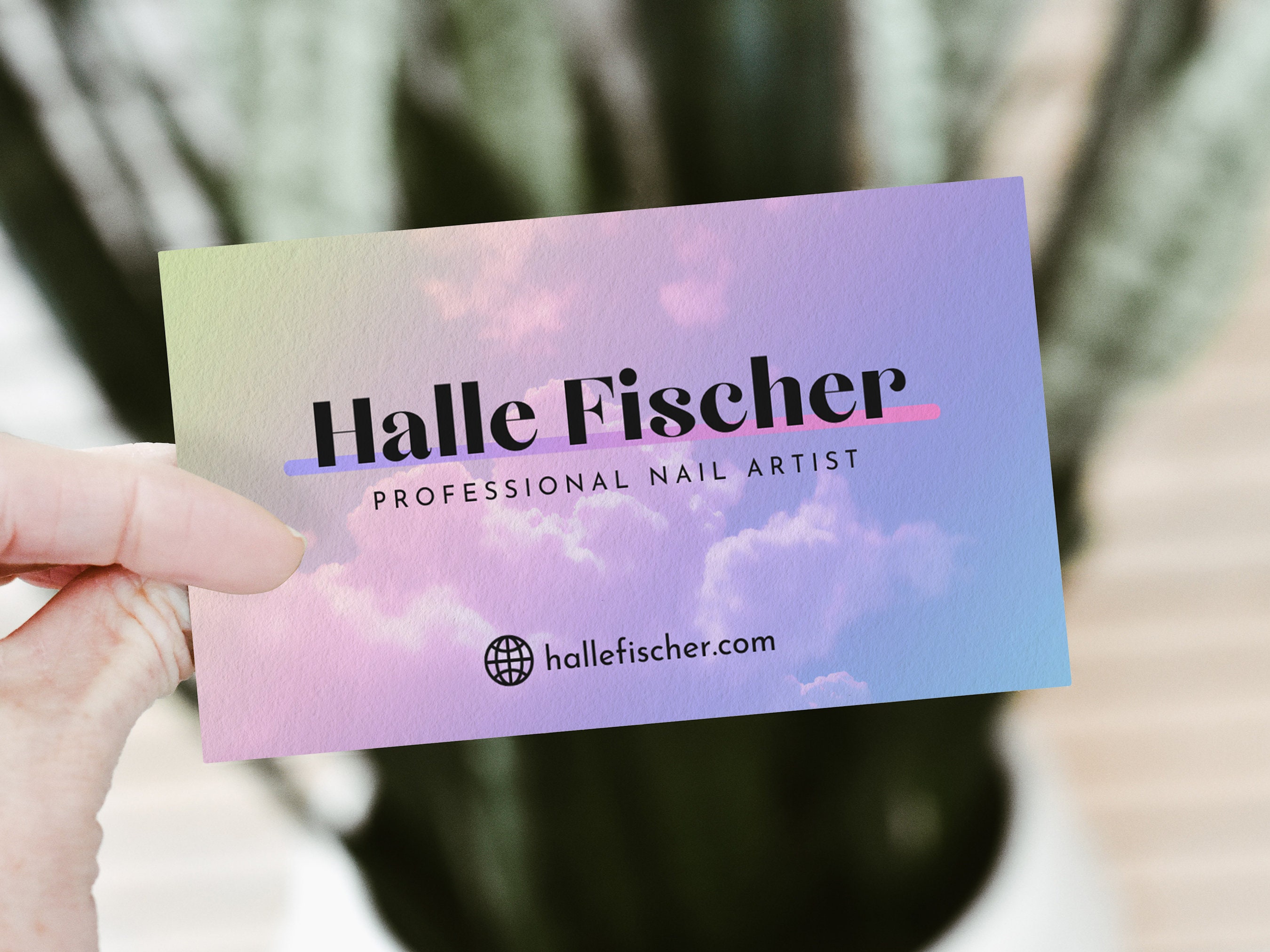 Aesthetic Business Card Template | Printable DIY Calling Card, Instant ...