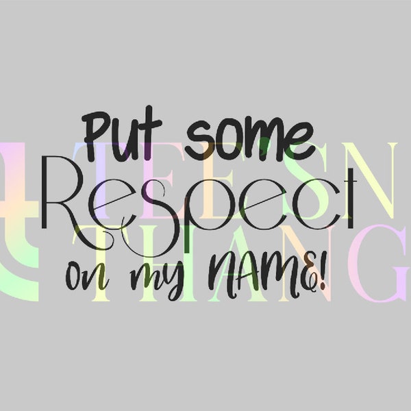 Put Some Respect on My Name Tshirt - Etsy Put Some Respect on My Name Tshirt - Etsy