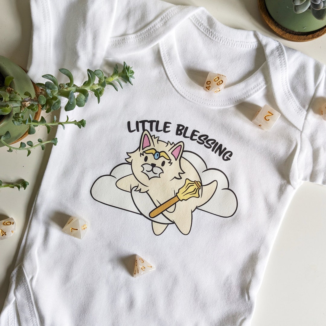 Dnd Cleric Baby Grow Bubble Cat Original Design, D&D Class With a Cute ...