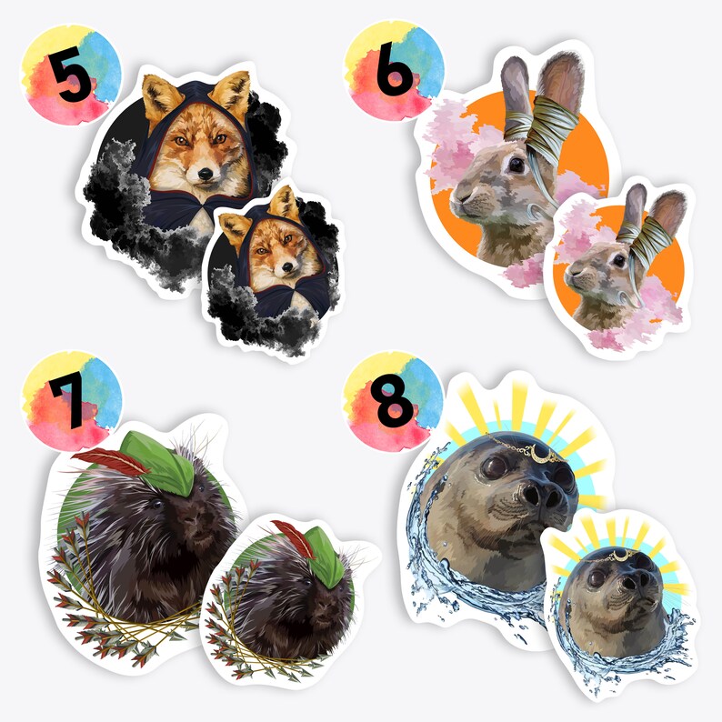 Dungeons and Dragons Animal Party! D&D Class Stickers With a Fun Twist ...