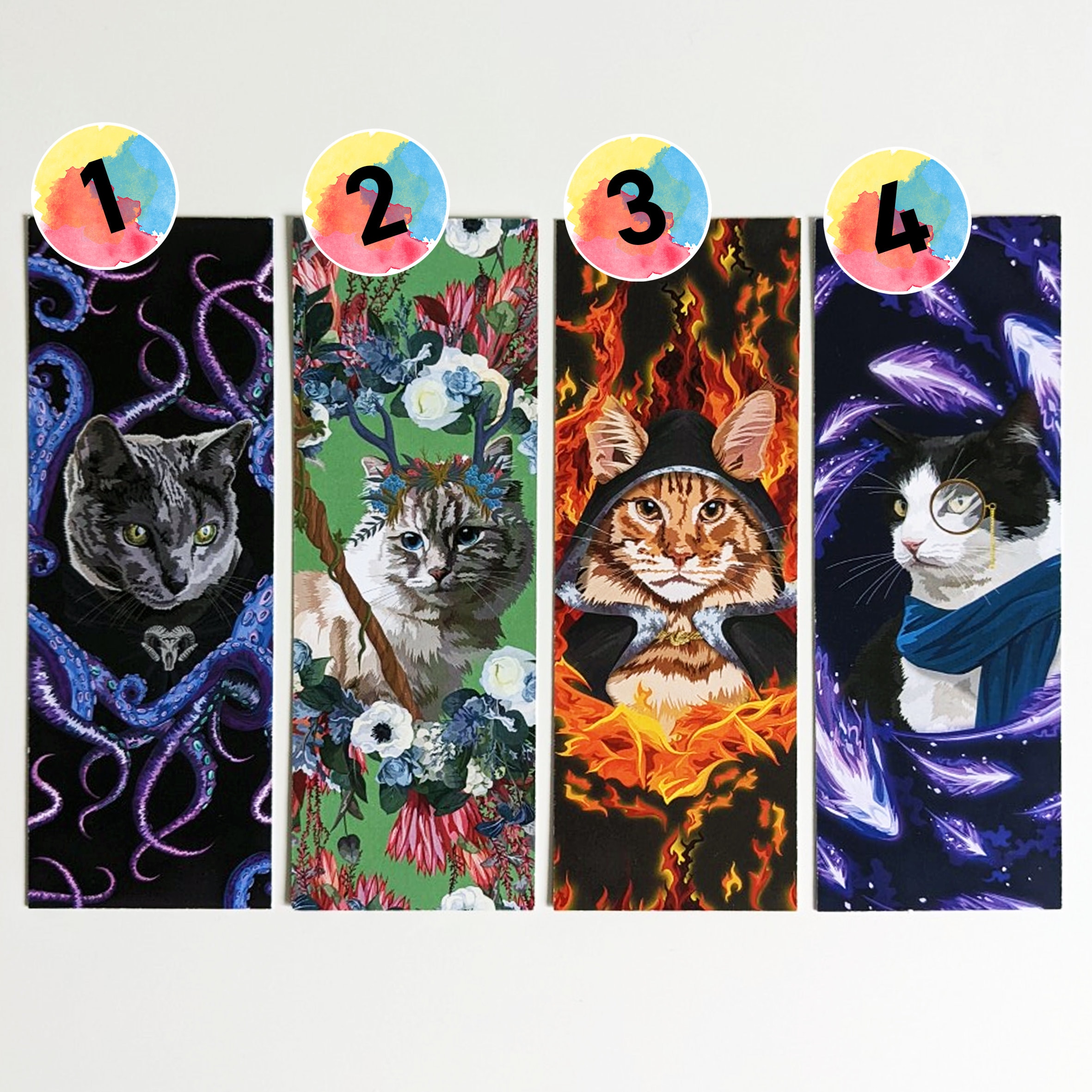 Spell Caster Bookmarks! D&D Class Bookmarks With a Feline Twist ...