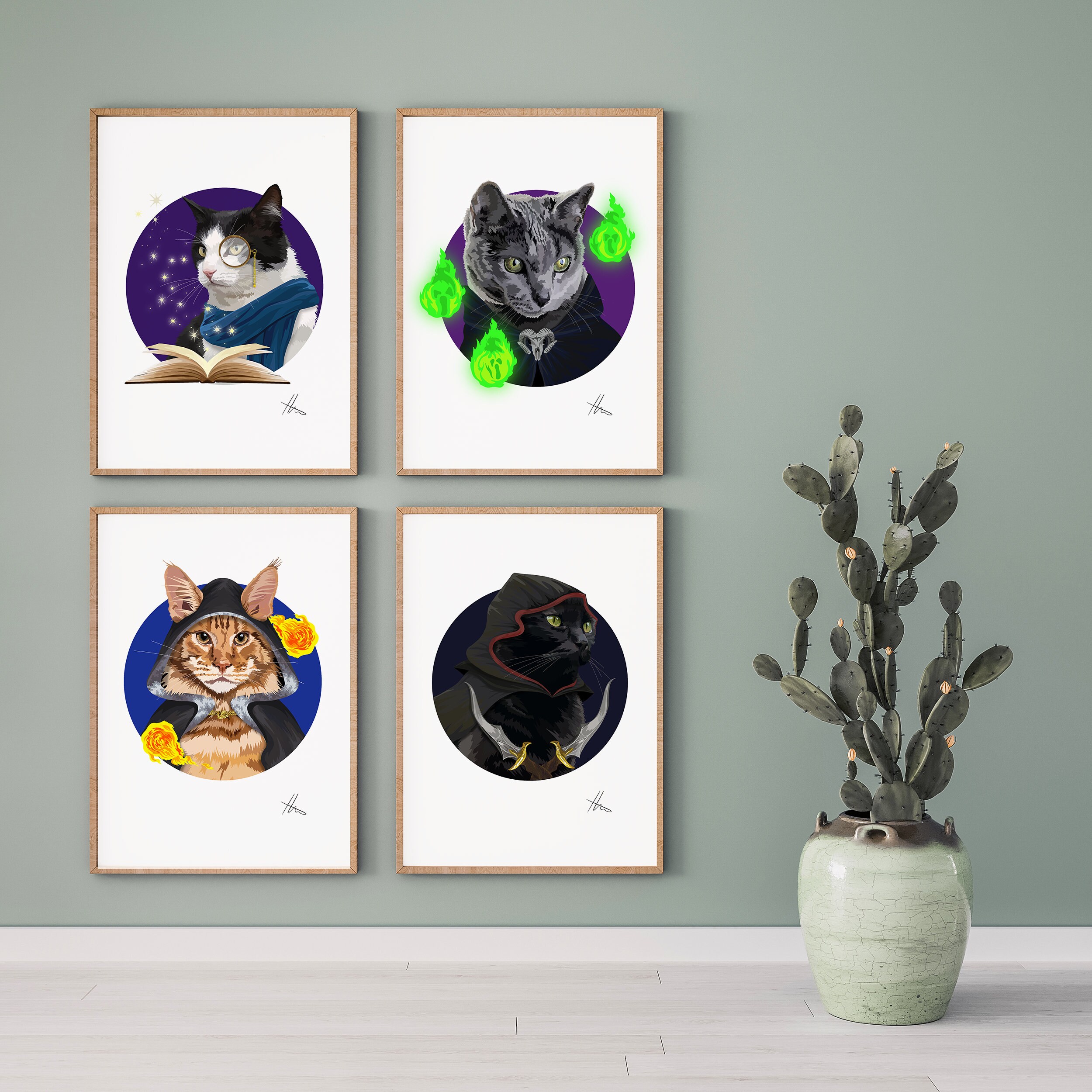 D&D Kitty Party Dungeons and Dragons Class Inspired Artwork - Etsy
