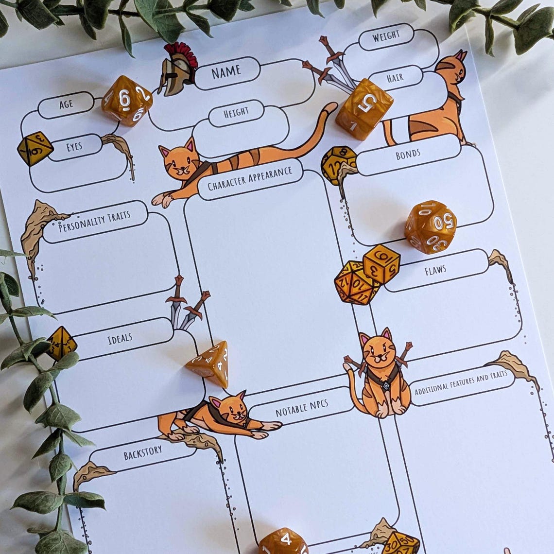 Dnd Fighter Character Sheet With a Feline Twist! Kitty D and D ...