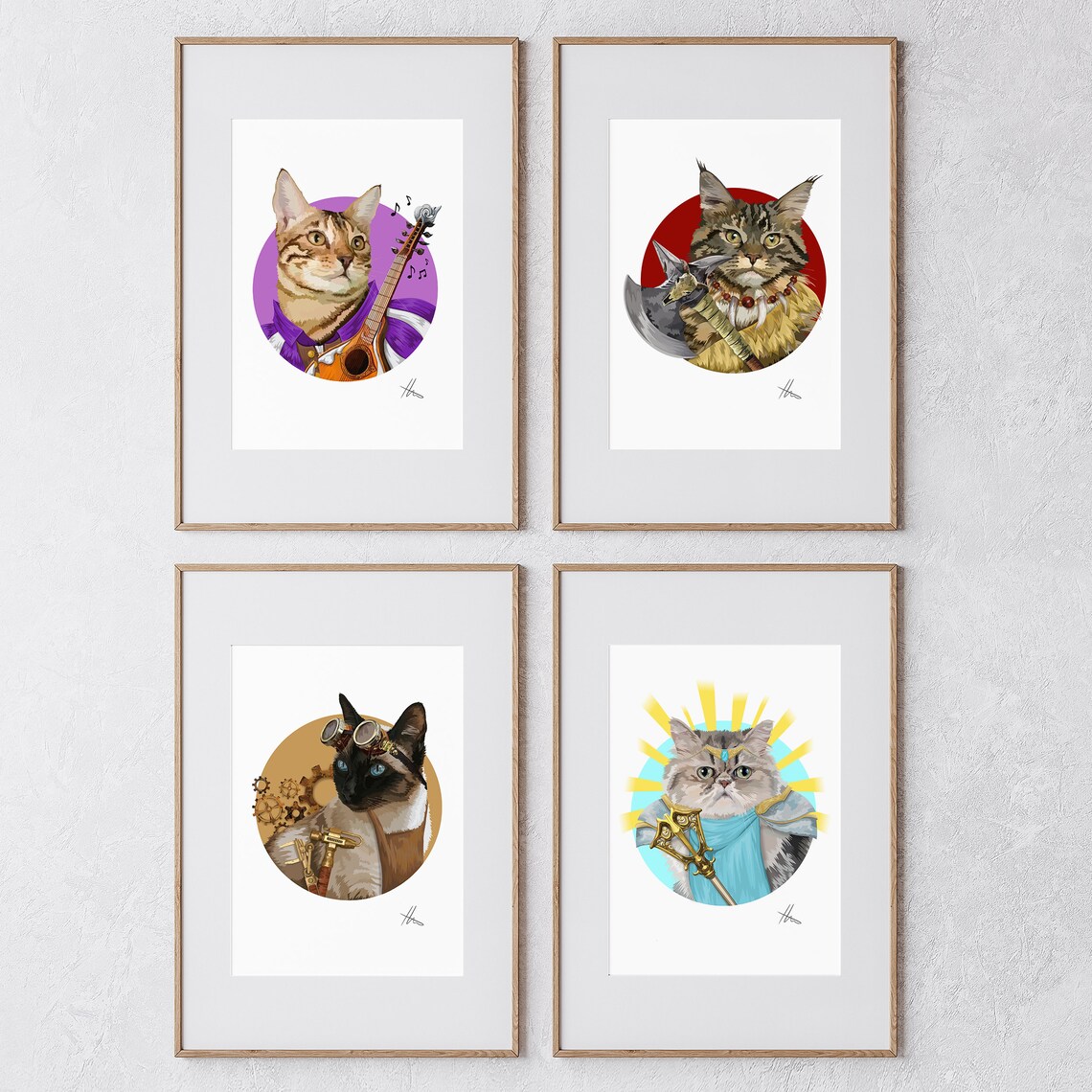 D&D Kitty Party Dungeons and Dragons class inspired artwork | Etsy