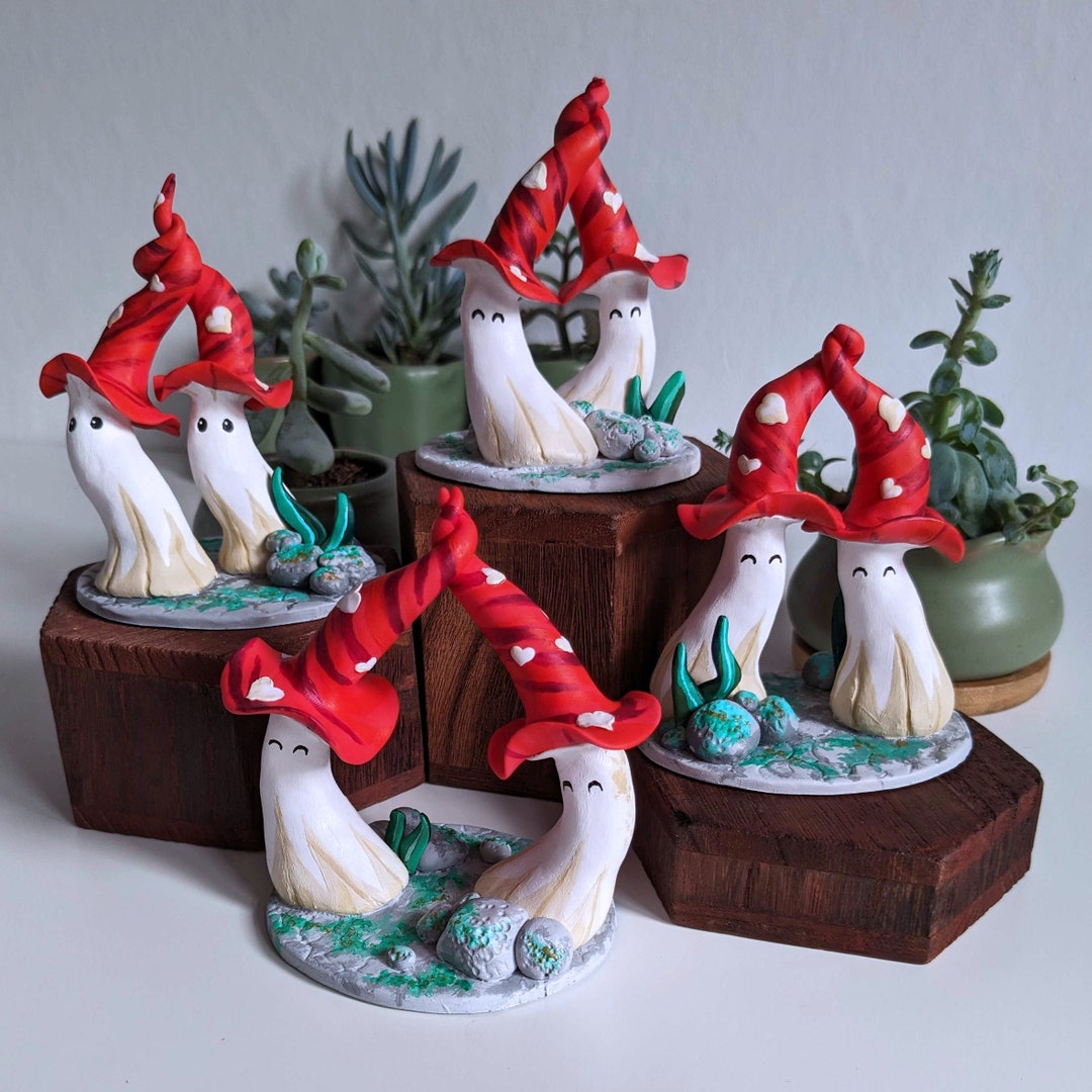 Mushroom Couples Fantasy Sculptures Mushroom Figures Cute - Etsy