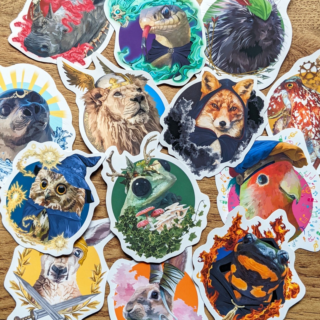 Dungeons and Dragons Animal Party! D&D Class Stickers With a Fun Twist ...