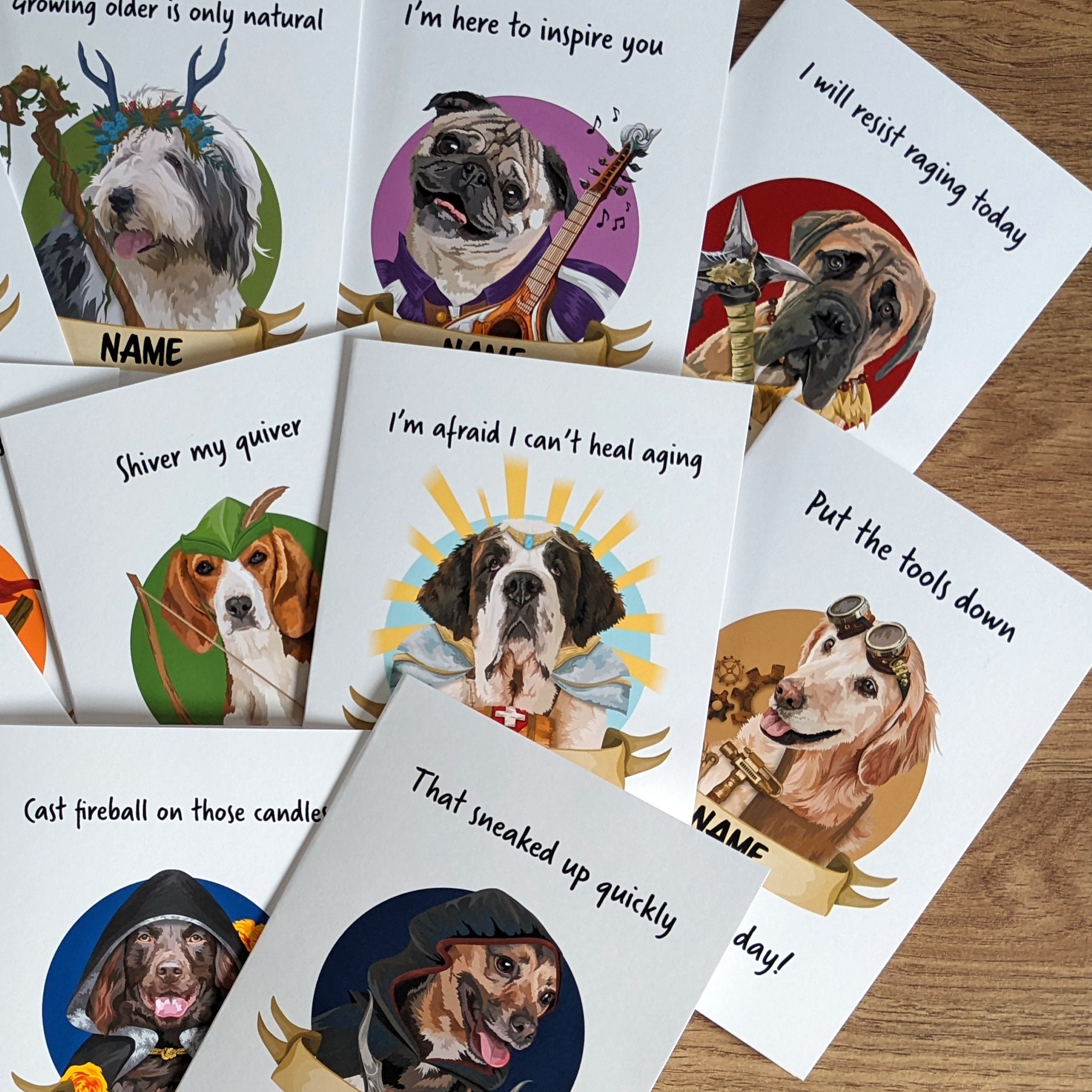 Dnd Warlock Birthday Card Personalised D&D Class Cards With - Etsy UK