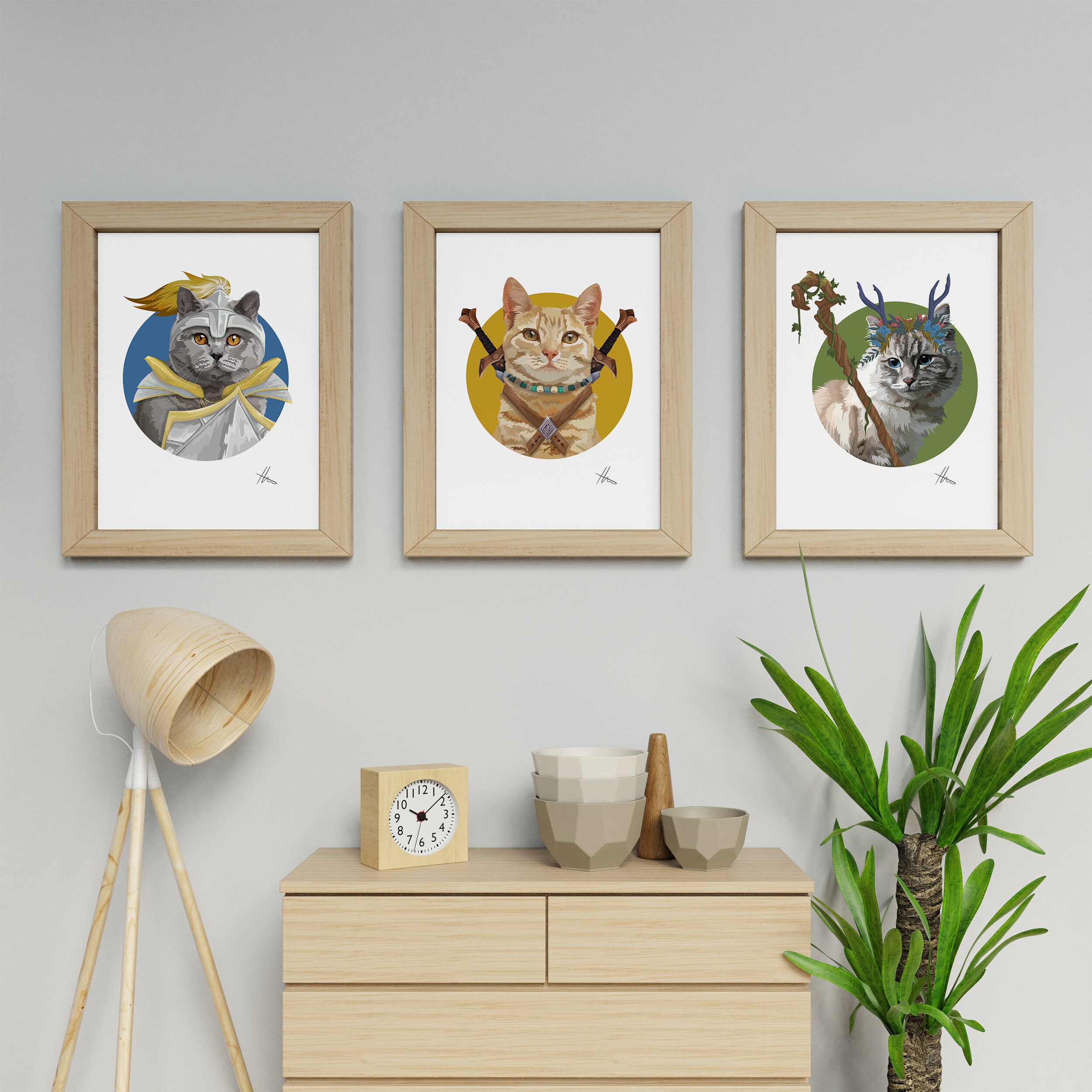 D&D Kitty Party Dungeons and Dragons Class Inspired Artwork - Etsy