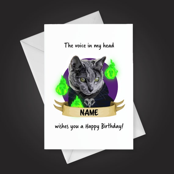 Dnd Warlock Birthday Card Personalised D&D Class Cards With - Etsy UK