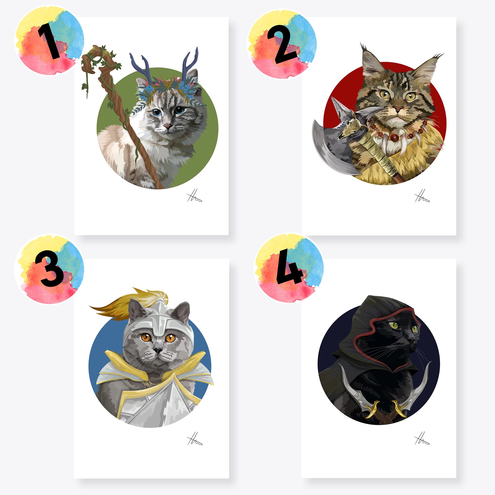 D&D Kitty Party Dungeons and Dragons Class Inspired Artwork - Etsy