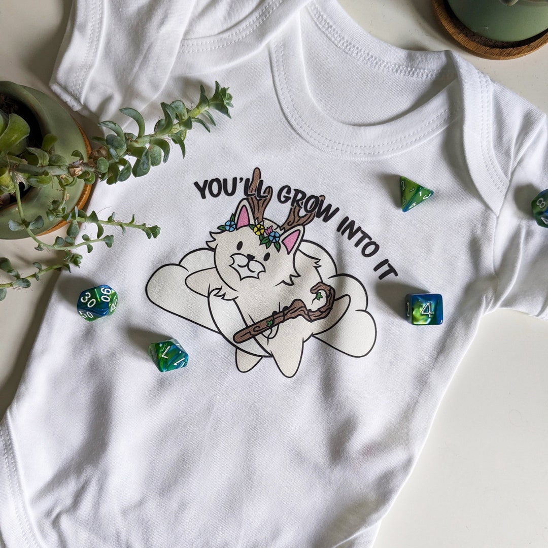 Dnd Druid Baby Grow Bubble Cat Original Design, D&D Class With a Cute ...
