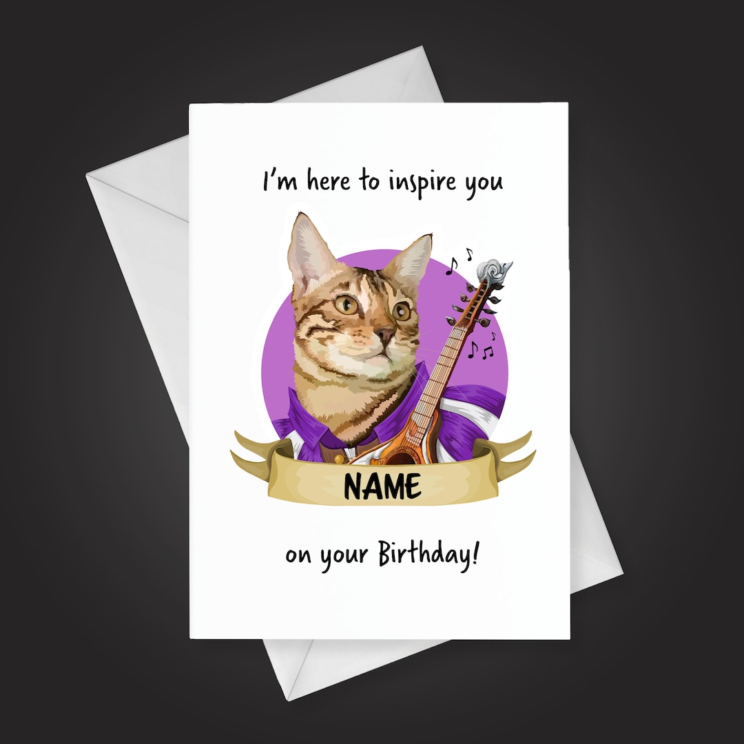 Dnd Bard Birthday Card, Personalised! D&D Class Cards With a Feline ...