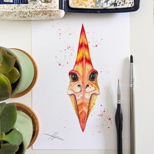 Pteranodon Inspired Artwork Print! Dinosaur Inspired, Flying Reptile ...