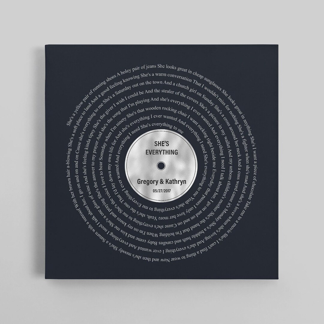 PERSONALIZED Authentic Framed Platinum Vinyl Record - Etsy