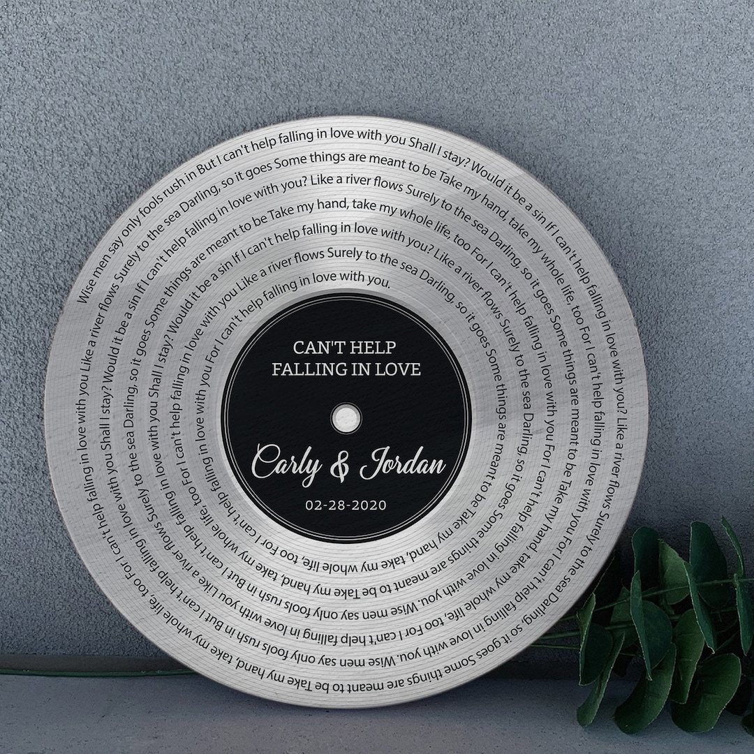 Platinum Vinyl Record, 10 Year Anniversary Gift for Husband, Custom ...