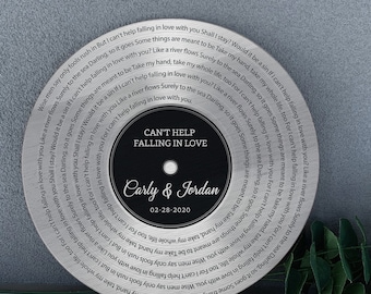 PERSONALIZED Authentic Framed Gold Vinyl Record With Customized Plaque ...
