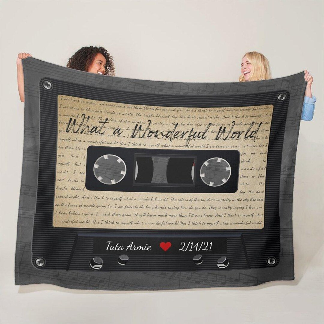 Song Blanket, Name Blanket, Birthday Gift, Wedding Song Lyrics, Wedding ...