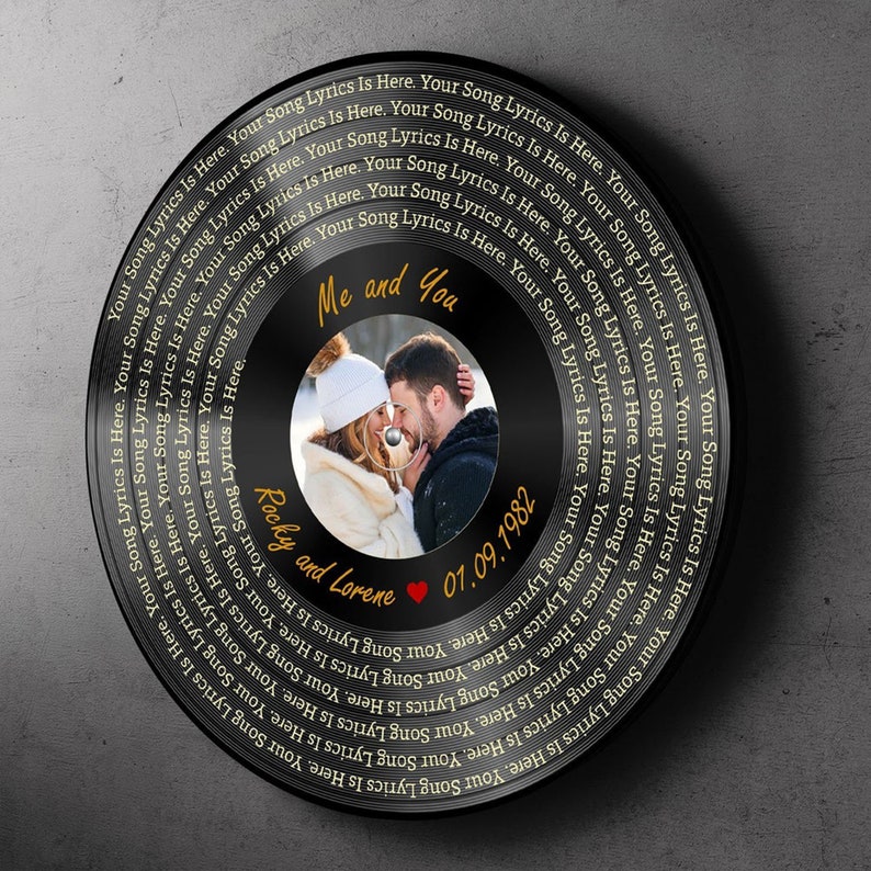 Personalized Wedding Gift Vinyl Record Song Lyrics for Him - Etsy