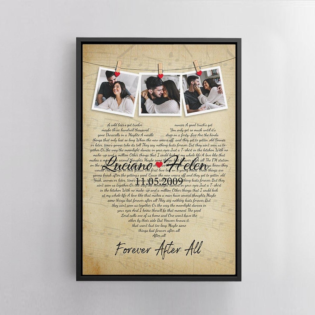 Custom Wooden Vinyl Decor, Personalized Wedding Song Lyrics Engraved ...