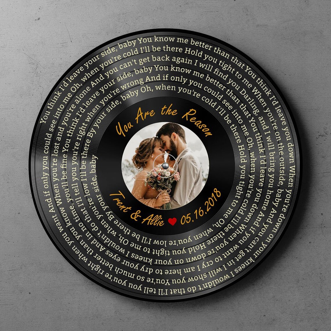 Personalized Wedding Gift Vinyl Record Song Lyrics for Him - Etsy