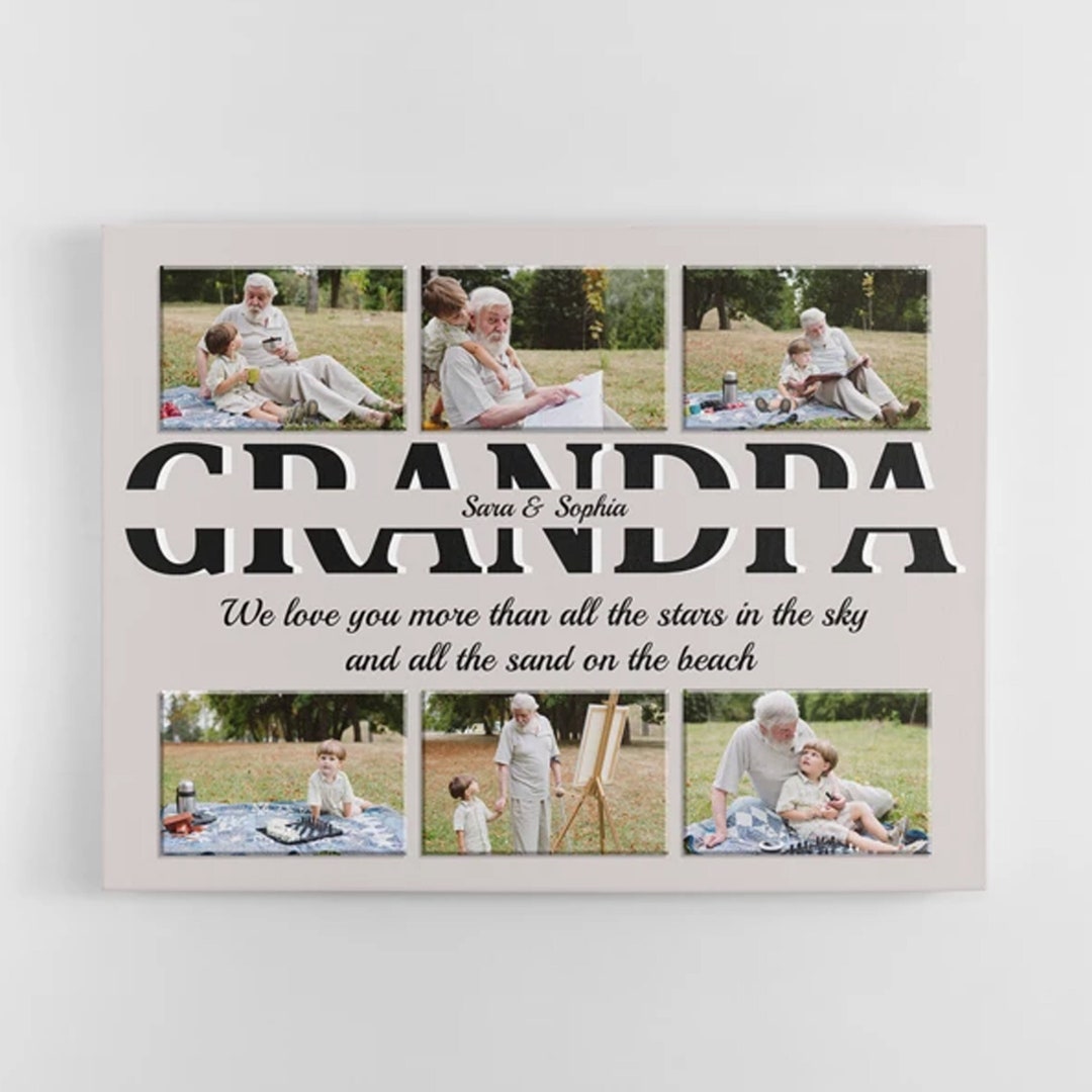 We Love Grandpa Picture Frame, Personalized Gift for Grandpa From ...