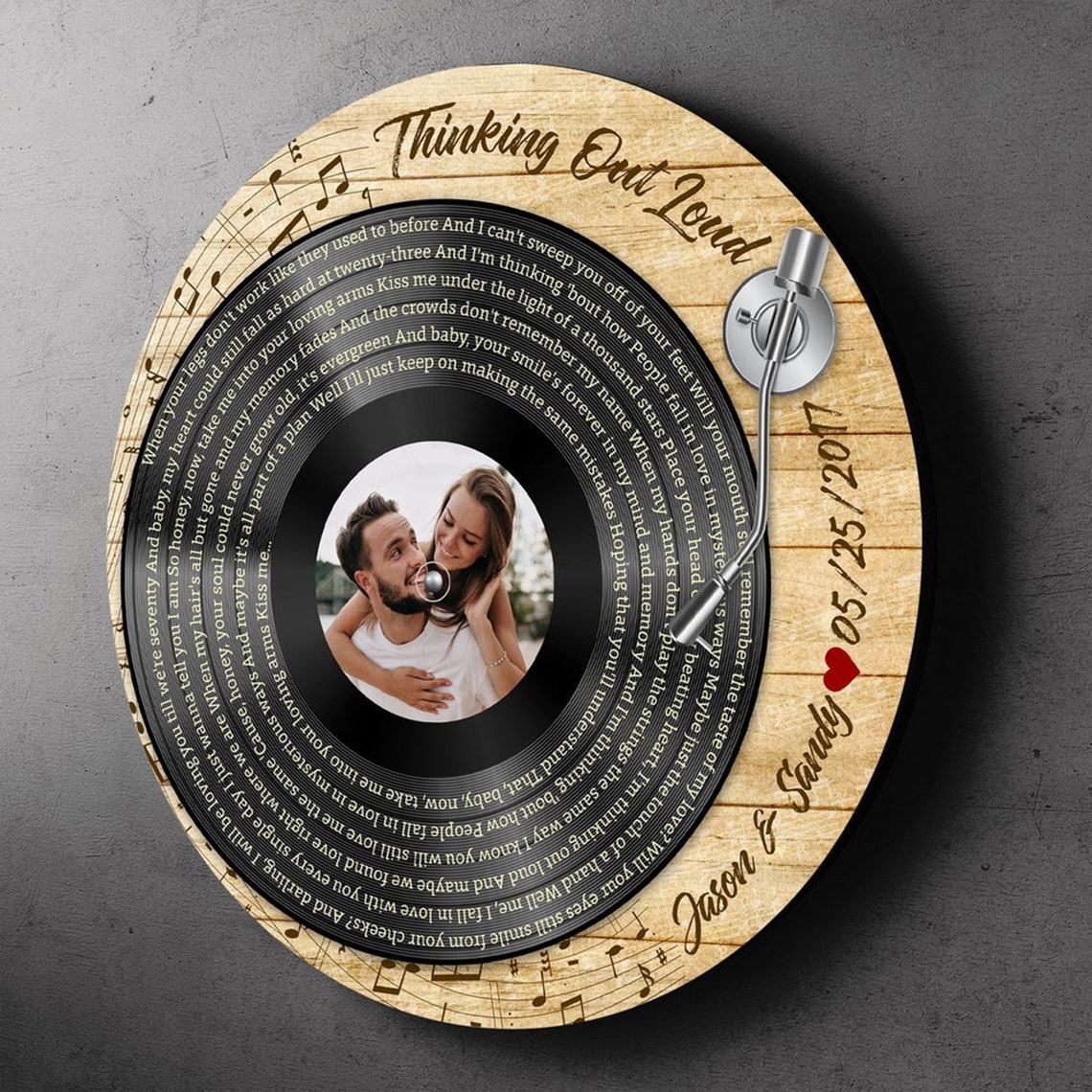 Personalized Wedding Gift Vinyl Record Song Lyrics for Him | Etsy