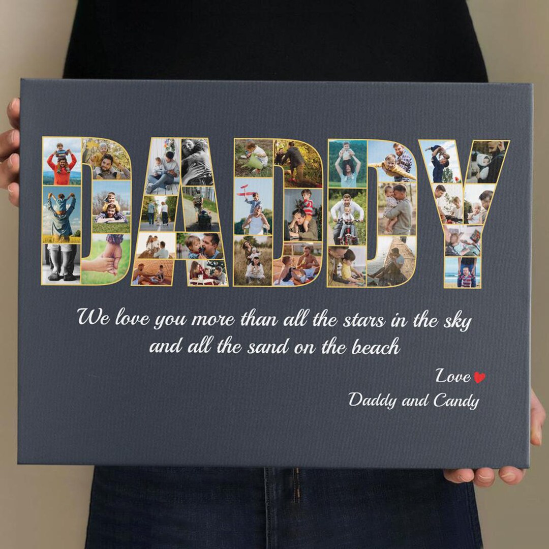 32 Photo Collage Canvas – Personalized Gift for Dad, Grandpa, or Papa ...