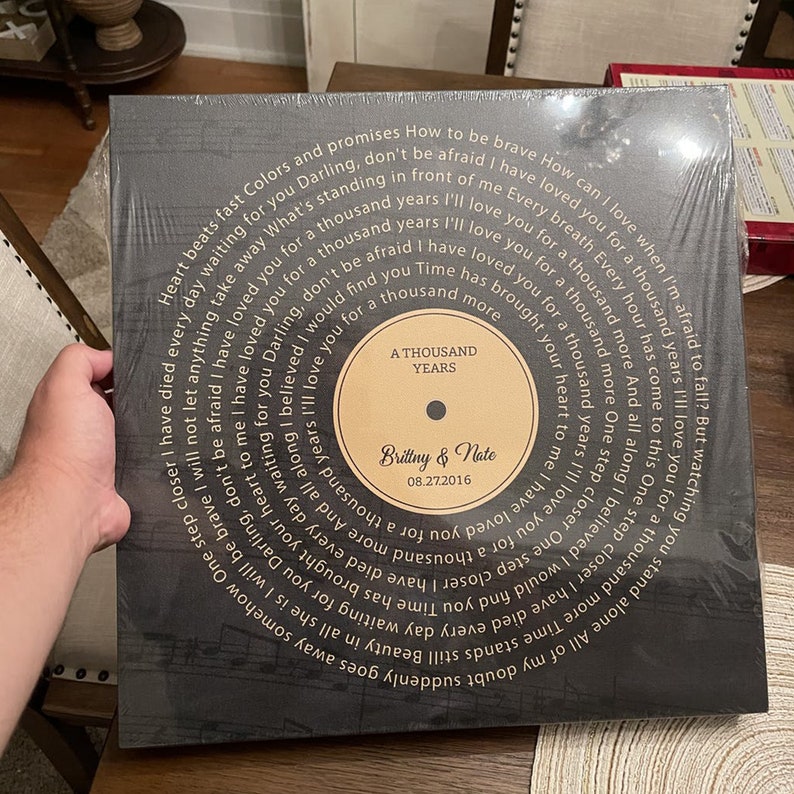 Any Song Lyrics Personalised Print Vinyl Record Song Lyrics - Etsy