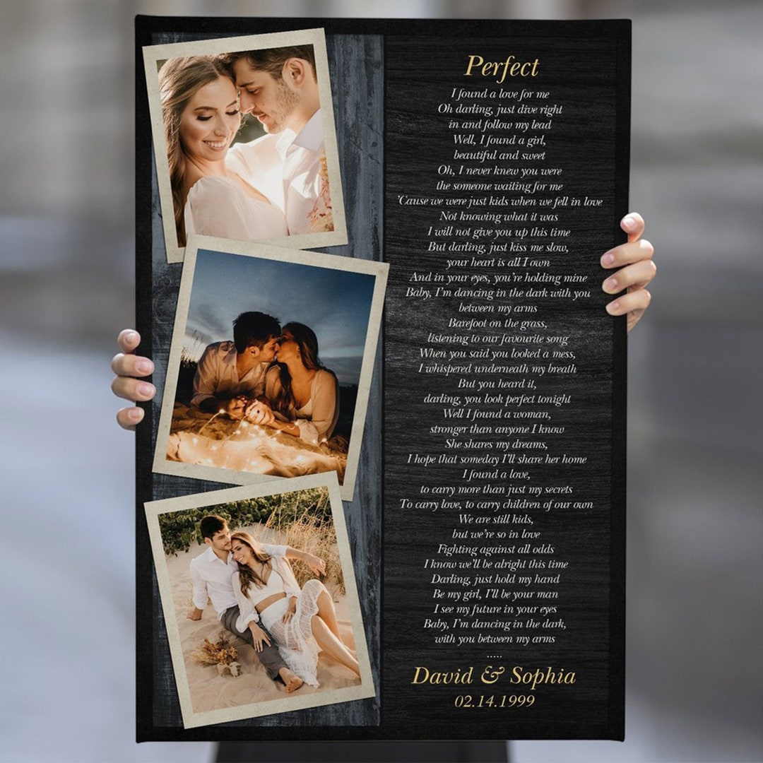 Custom Vintage Vinyl Record Song Lyrics Wall Art | Anniversary Gift ...